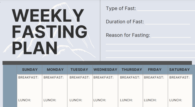 The Fillable Weekly Fasting Planner: Free PDF - Just Disciple